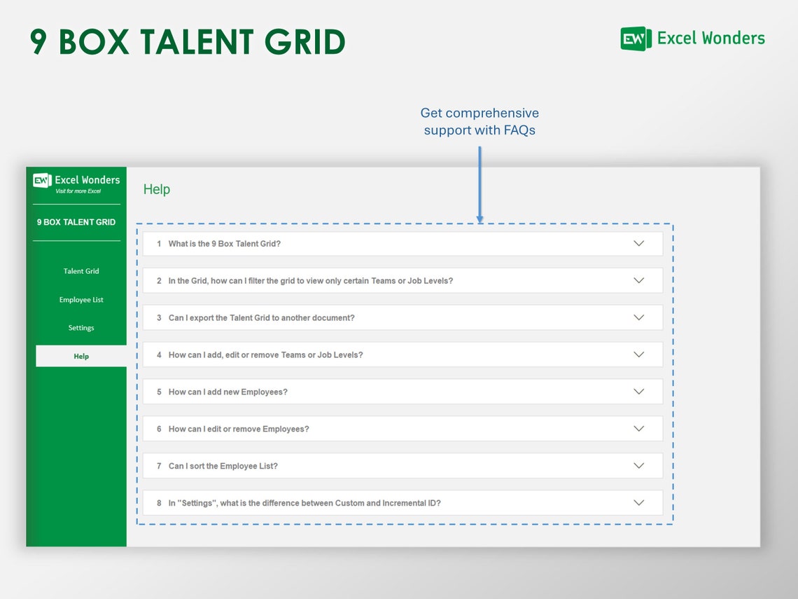 9 Box Talent Grid Excel Template: Employee Performance Assessment ...