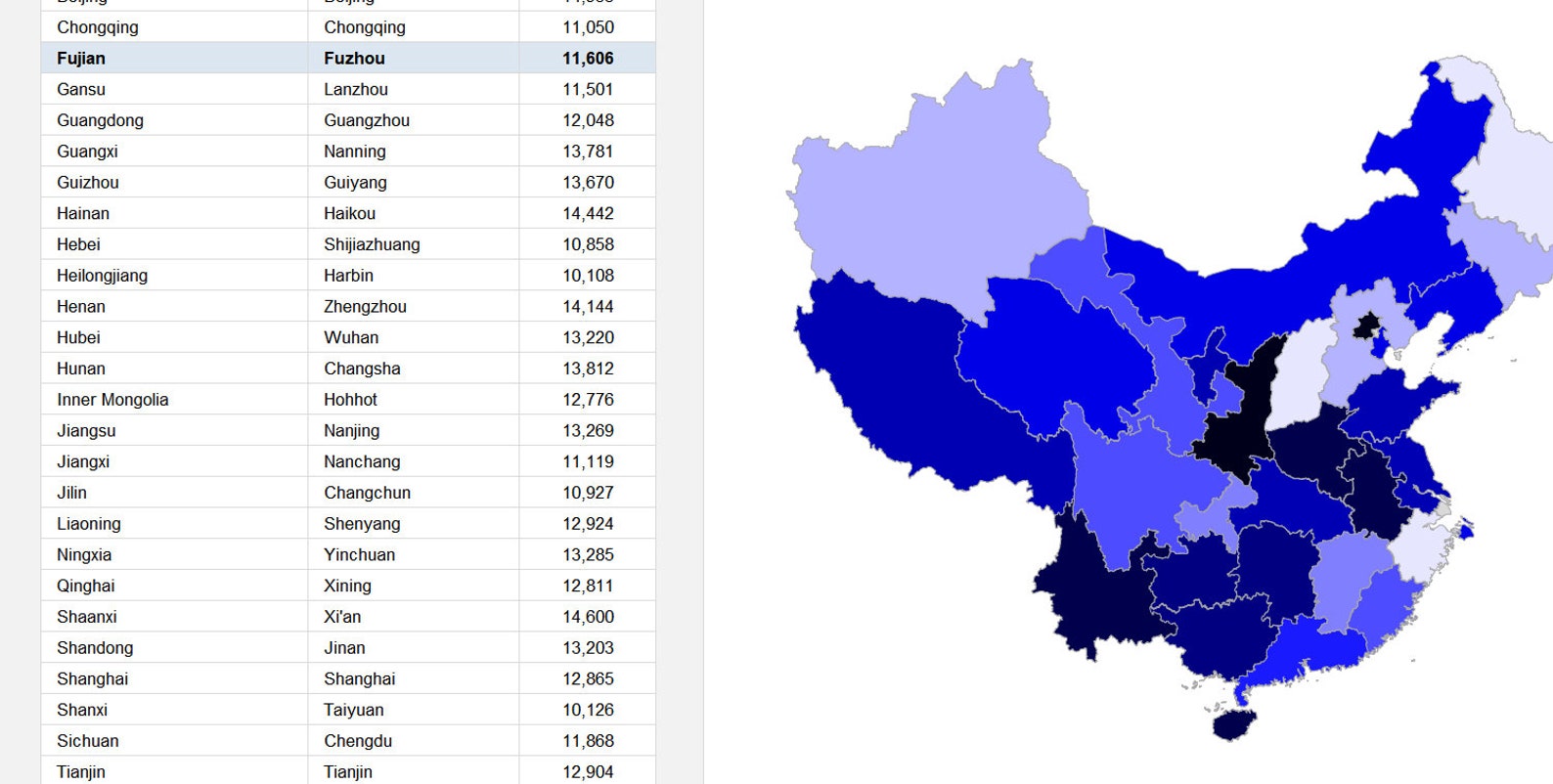 China Choropleth Map Excel Template | Editable Data Visualization Tool ...