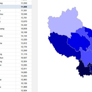 China Choropleth Map Excel Template | Editable Data Visualization Tool ...