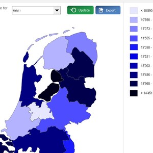 Netherlands Choropleth Map Excel Template: Interactive Color-coded ...