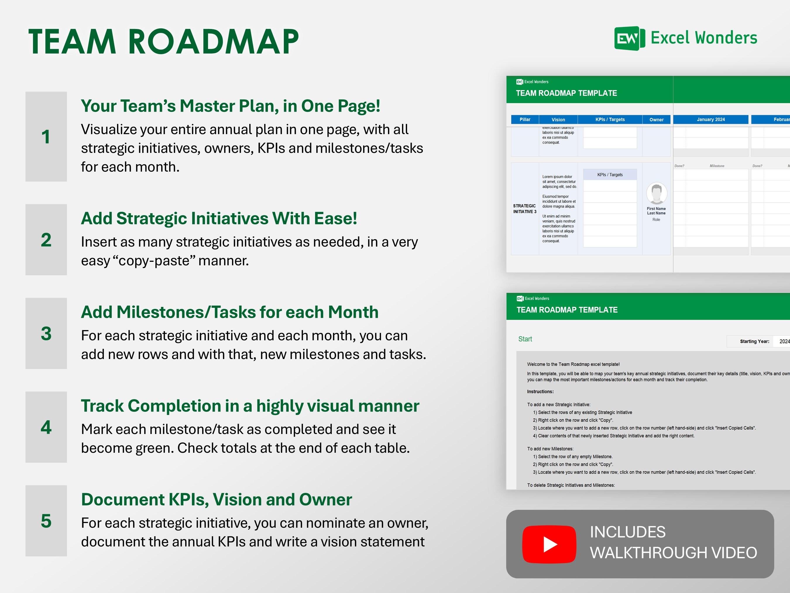 Team Roadmap Template | Strategic Planning & Project Tracker for Teams ...