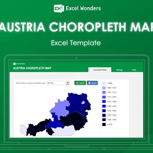 Austria Choropleth Map Excel Template | Detailed Visualization of ...