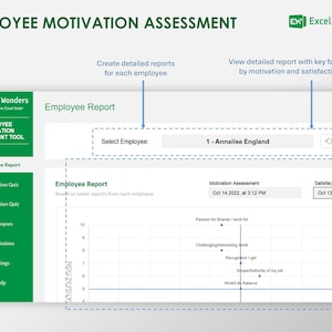 Employee Motivation Assessment Excel Template: Workplace Team Tool - Etsy