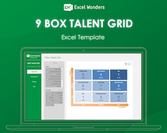 9 Box Grid Dashboard Excel Template, Talent Management, Leadership ...