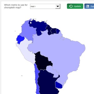 South America Choropleth Map Excel Template | Interactive Editable Data ...