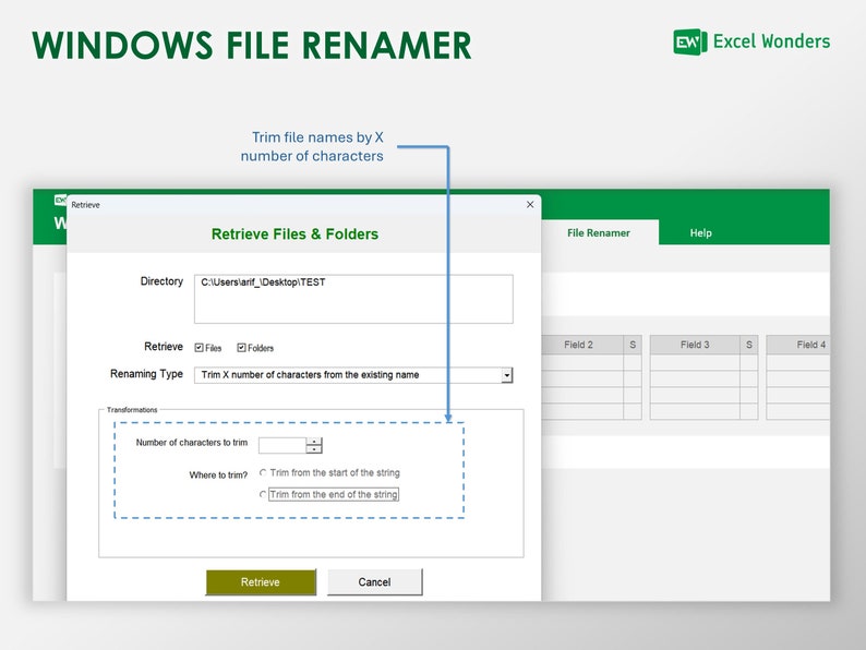 Windows File Renamer Excel Template: Batch File Rename Tool - Etsy