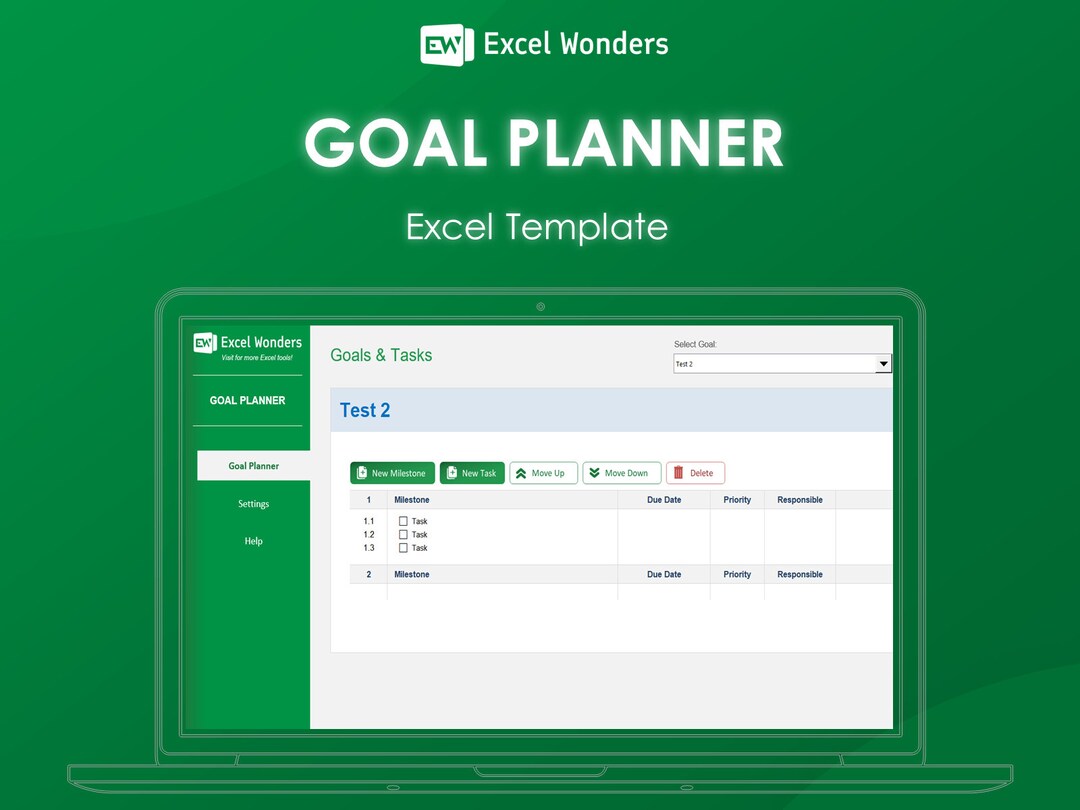 Goal Planner Excel Template: Life-goals Tracker (digital Download ...