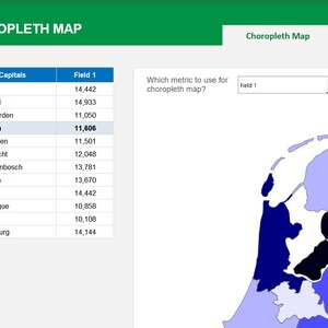 Netherlands Postcode Map Excel Template | Color-coded Choropleth for ...