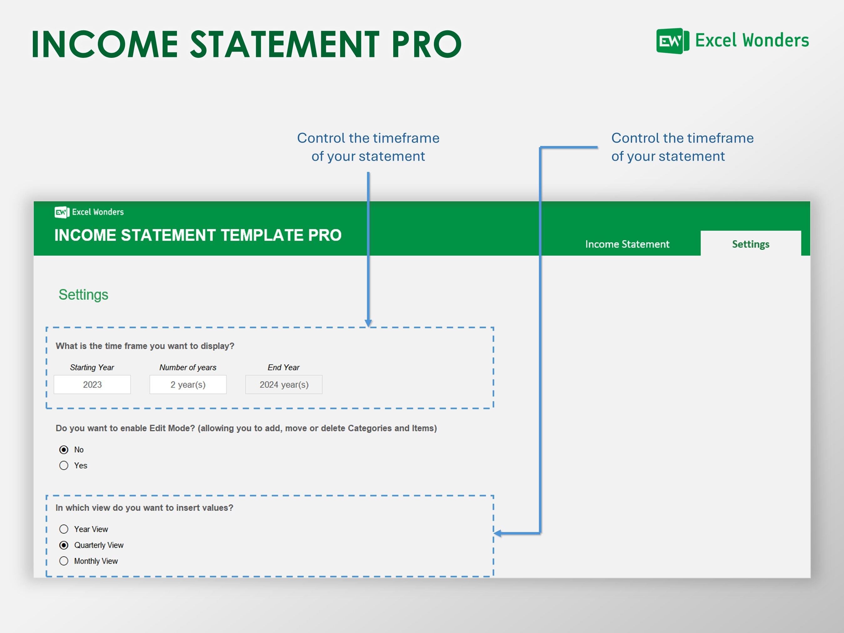 Income Statement Excel Template | Income Sheet Template for Small ...