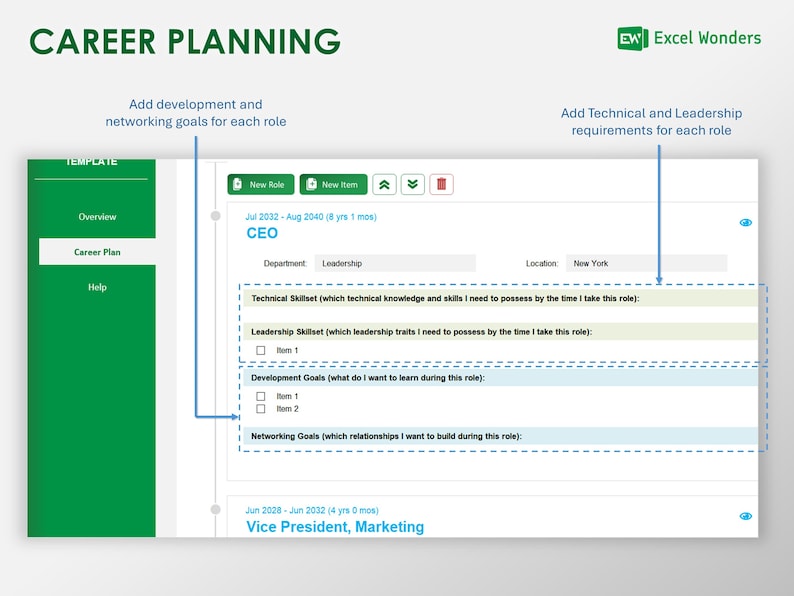 Career Tracker Excel Template | Career Planner & Path Mapping for ...