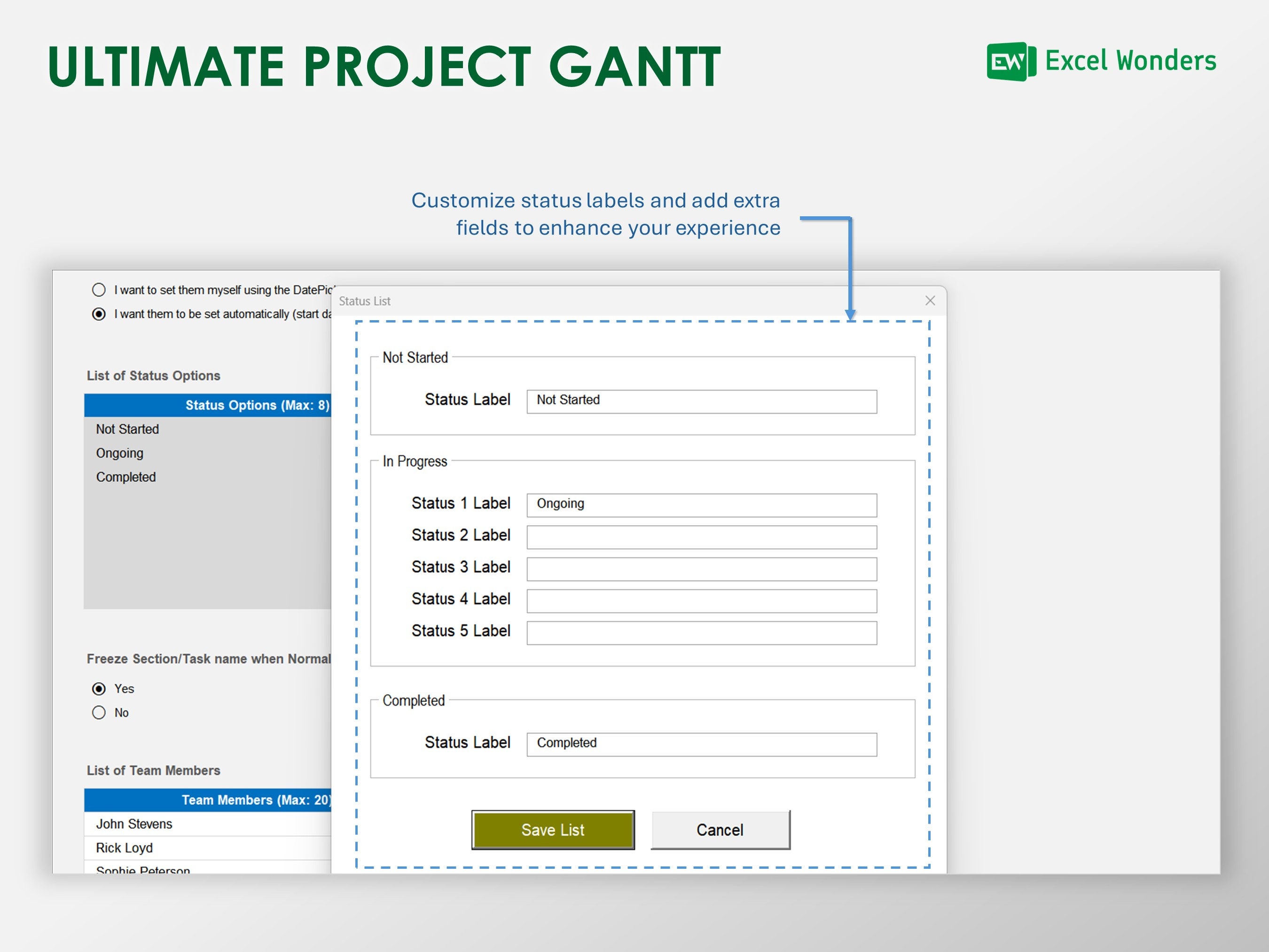 Ultimate Project Gantt Chart Excel Template | Planner, Timeline ...