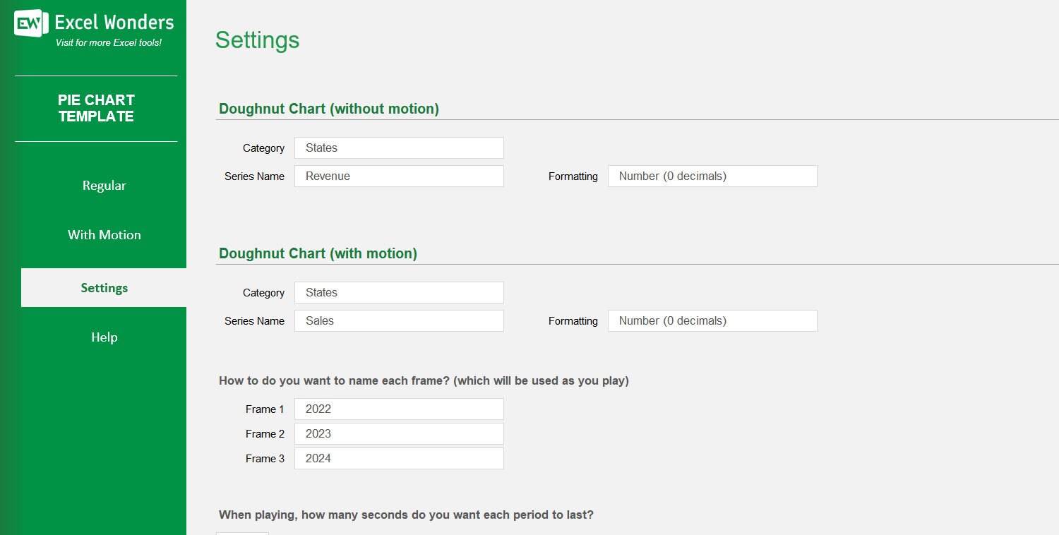 Pie Chart Excel Template Dynamic And Informative Pie Charts Custom Pie Charts Color Coded 