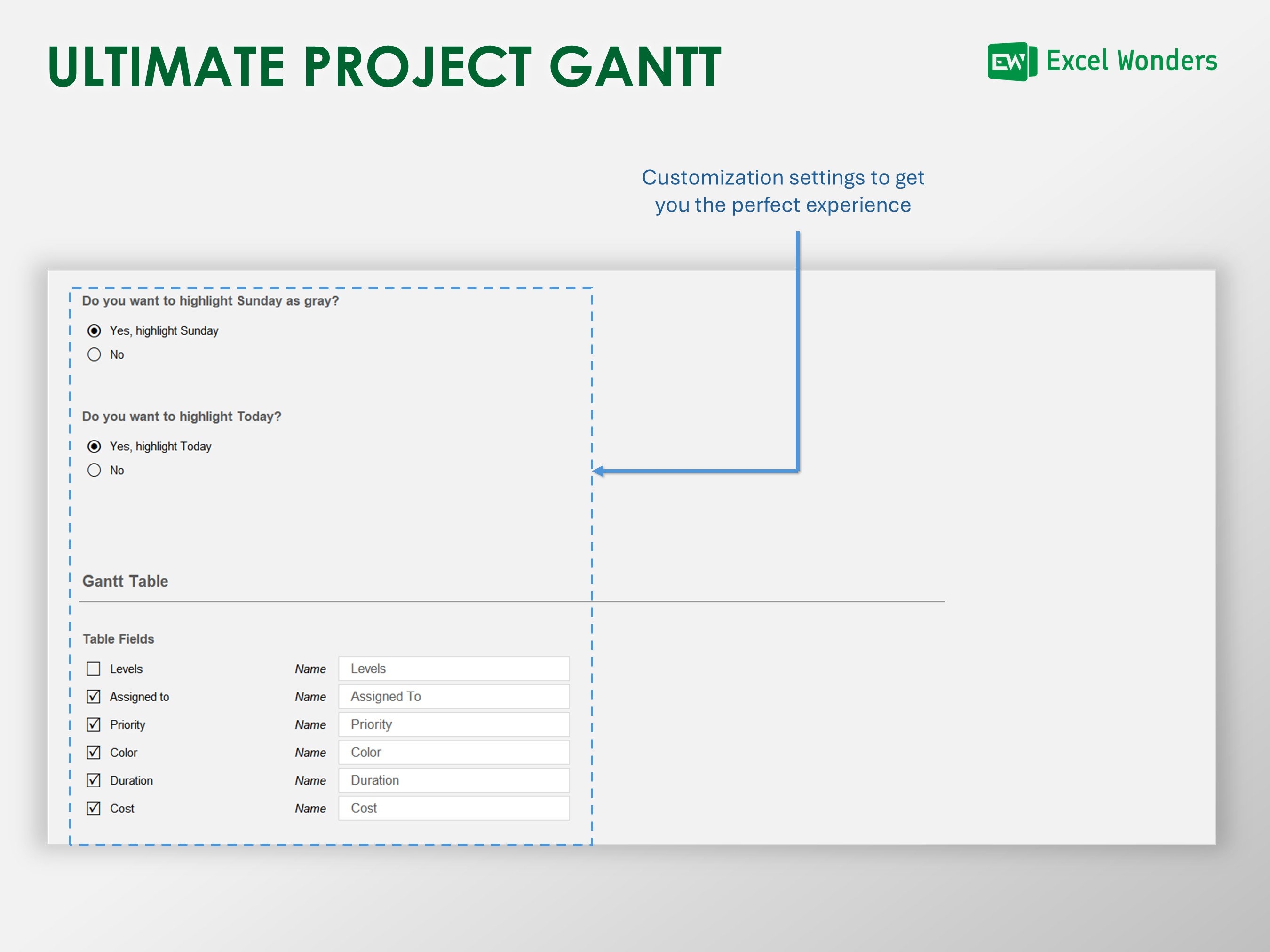 Ultimate Project Gantt Chart Excel Template | Planner, Timeline ...