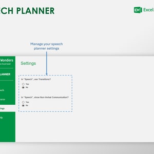 Speech Planner Excel Template | Speech, Public Speaking and ...