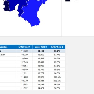 Belgium Choropleth Map Excel Template | Excel Wonders | Detailed Data ...