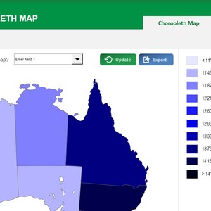 Australia Choropleth Map Excel Template: Data Visualization Guide ...