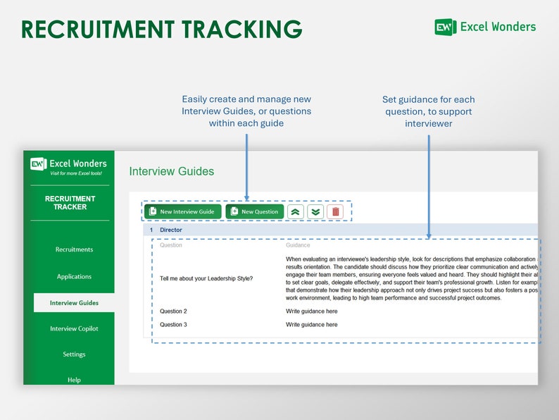 Recruitment Tracker Excel Template | Job & Applicant Tracking for HR ...