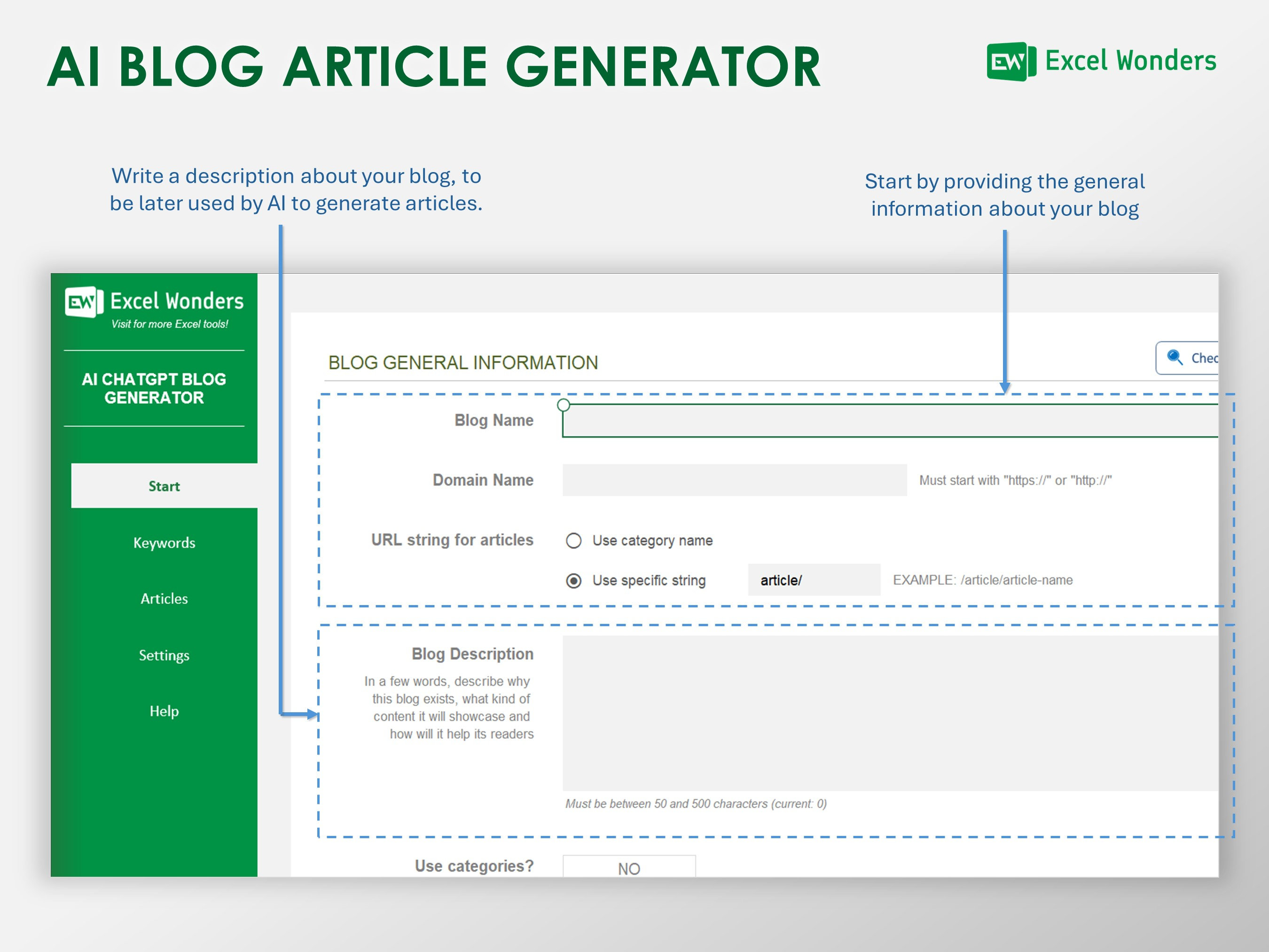AI Blog Article Generator Excel Template Create Seo-optimized Blog ...