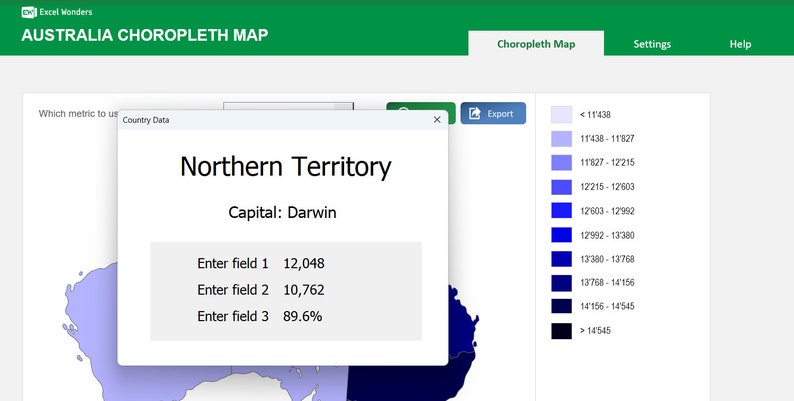 Australia Choropleth Map Excel Template: Data Visualization Guide ...