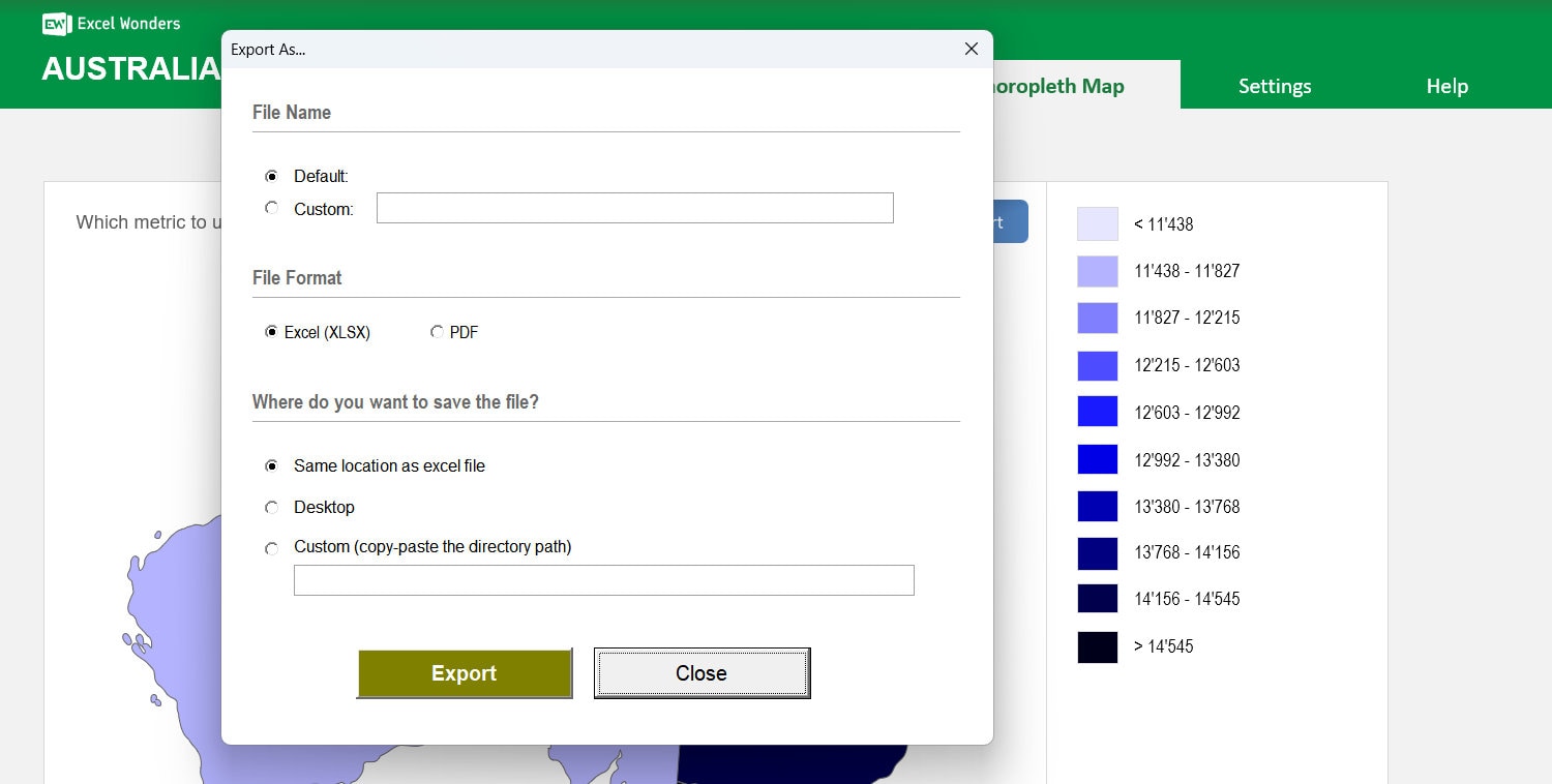 Australia Choropleth Map Excel Template: Data Visualization Guide ...