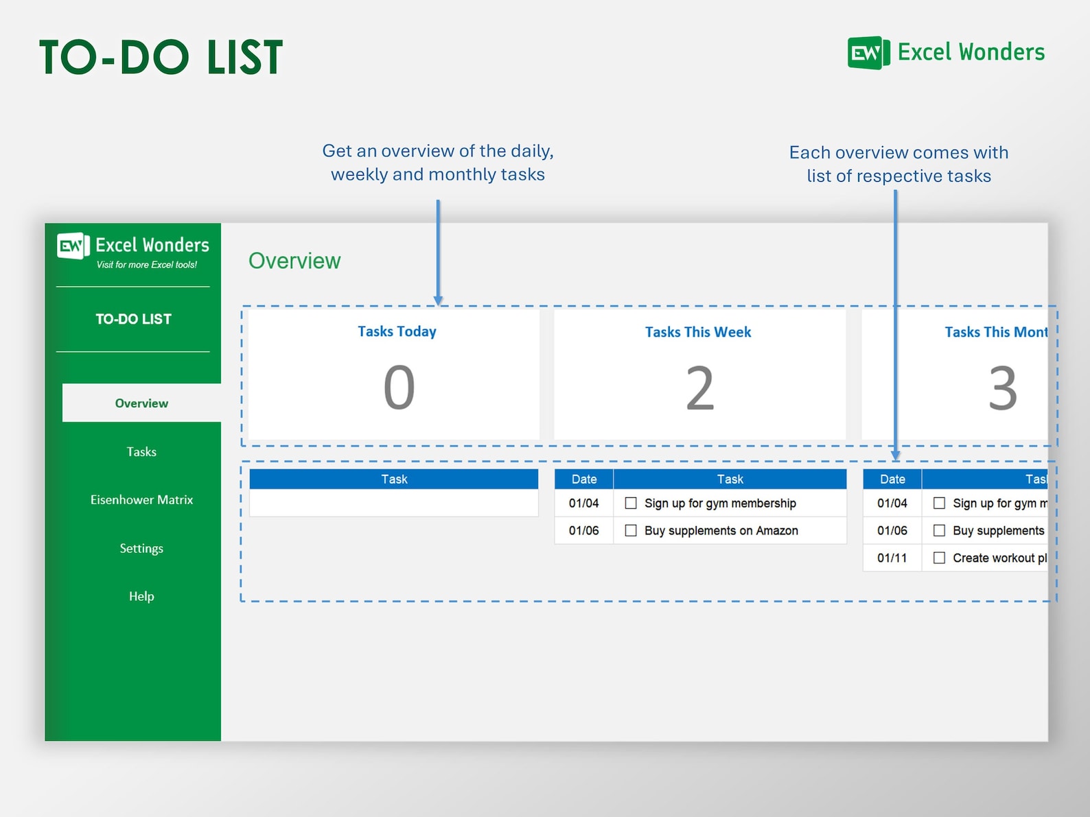 To-do List Excel Template | Organize Your Tasks, Boost Productivity ...