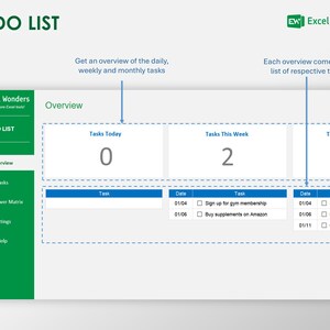 To-do List Excel Template | Organize Your Tasks, Boost Productivity ...