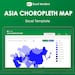 Choropleth Map of Asia Excel Template | Data Visualization Map of Asia ...