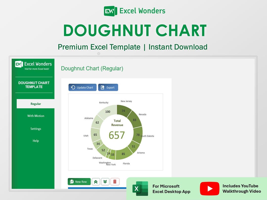 Doughnut Chart Excel Template: Data Visualization (digital Download) - Etsy
