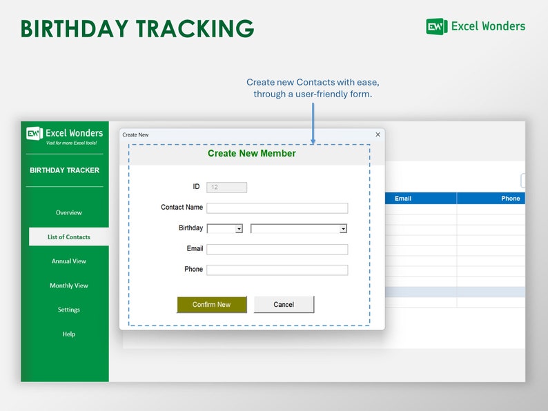 Birthday Tracker Excel Spreadsheet | Birthday & Anniversary Calendar ...