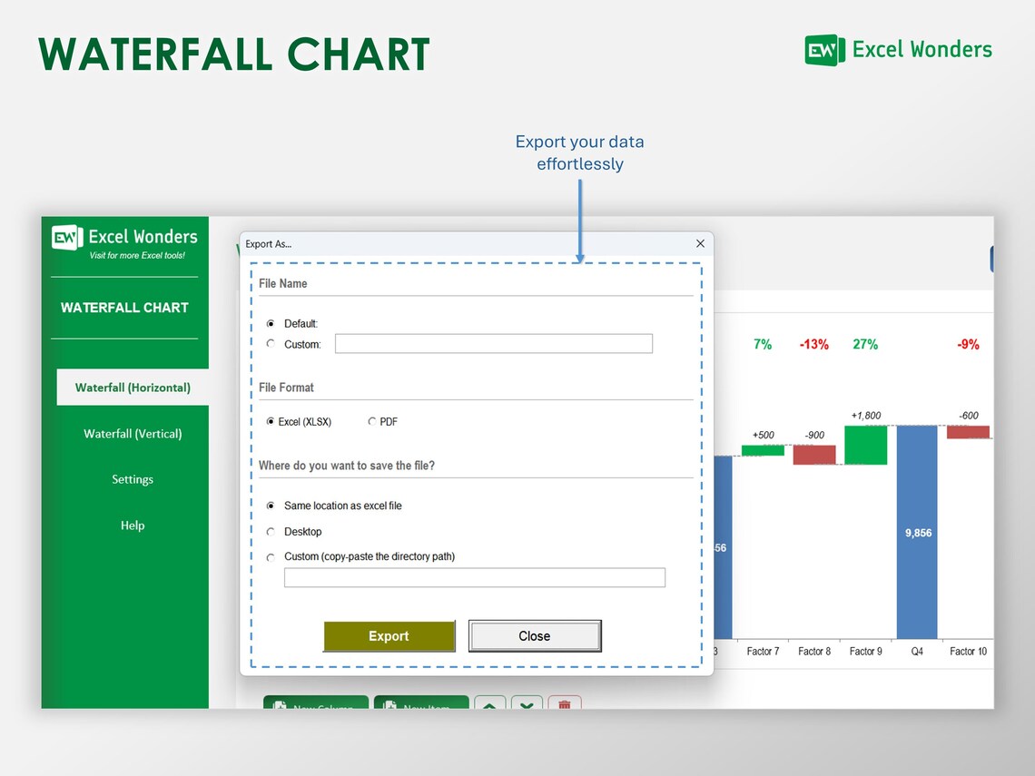 Waterfall Chart Excel Template | Financial Analysis & Business ...
