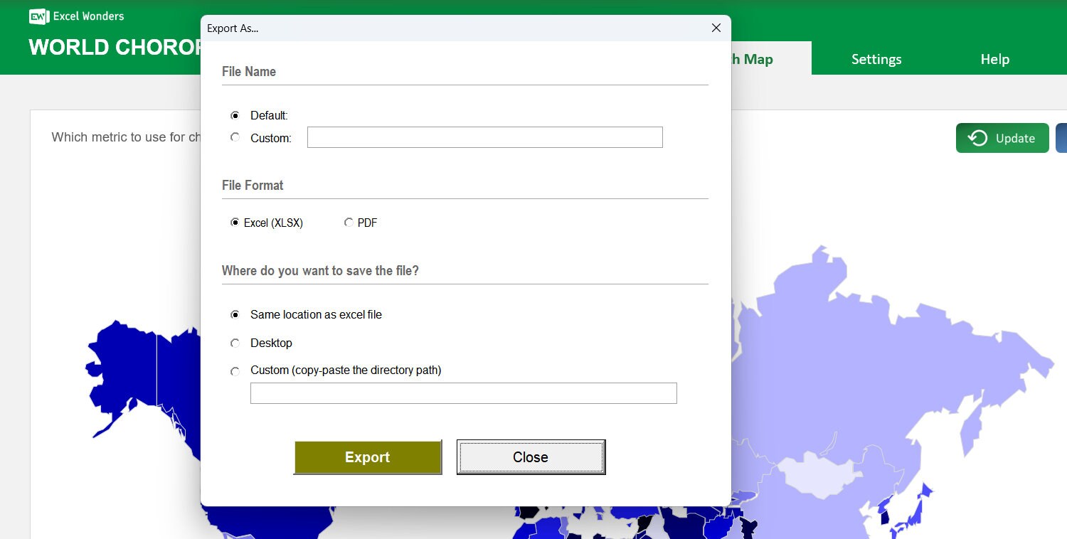 World Choropleth Map Excel Template | Data Visualization Tool for Analysts & Educators ...