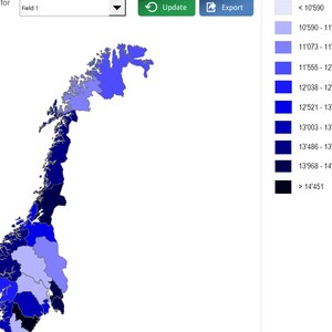 Norway Choropleth Map Excel Template | Editable, Instant Download, Data Visualization Map of ...