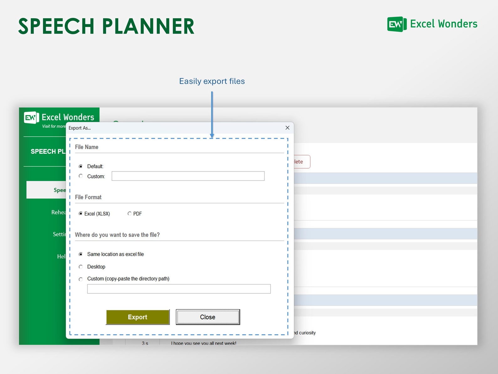 Speech Planner Excel Template | Speech, Public Speaking and ...