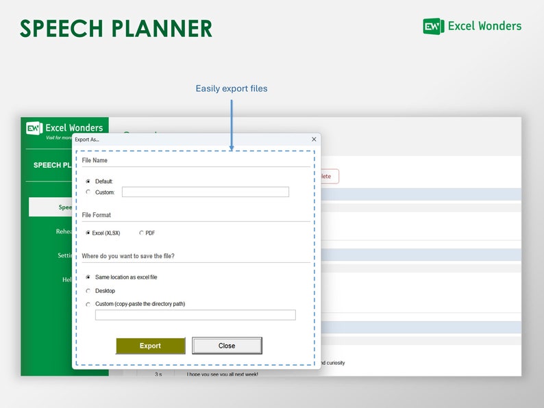 Speech Planner Excel Template | Speech, Public Speaking and Toastmasters Planning Tool ...