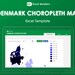 Denmark Choropleth Map Excel Template | Color-coded Map of Denmark for ...