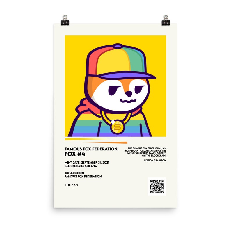 Famous Fox Federation 4 / NFT Poster / Custom Poster Print | Etsy