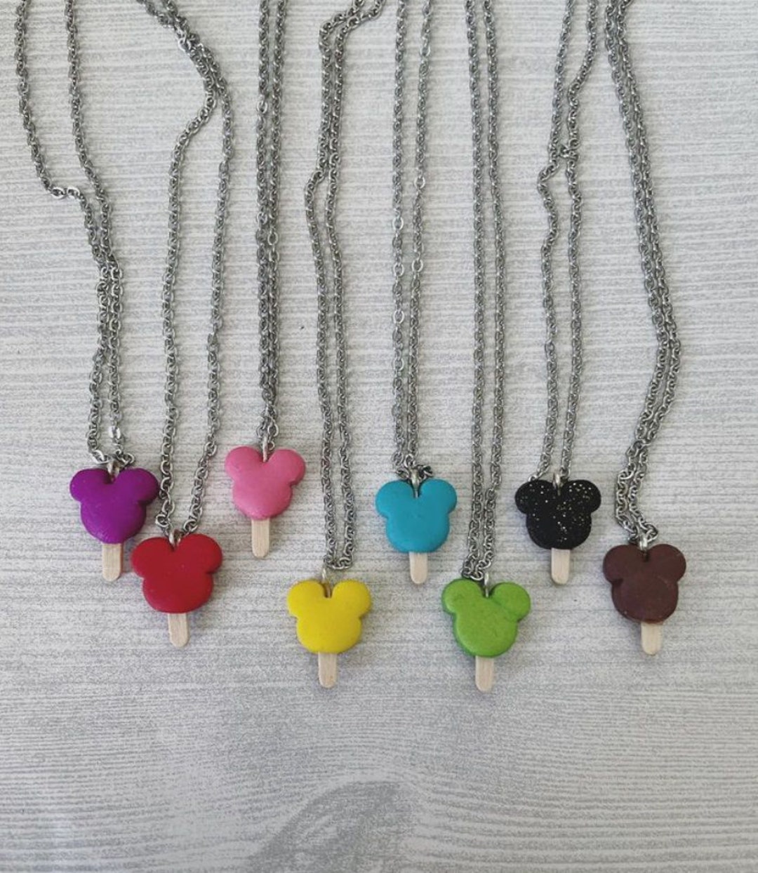 Mickey Mouse Popsicle Ice Cream Necklace - Etsy