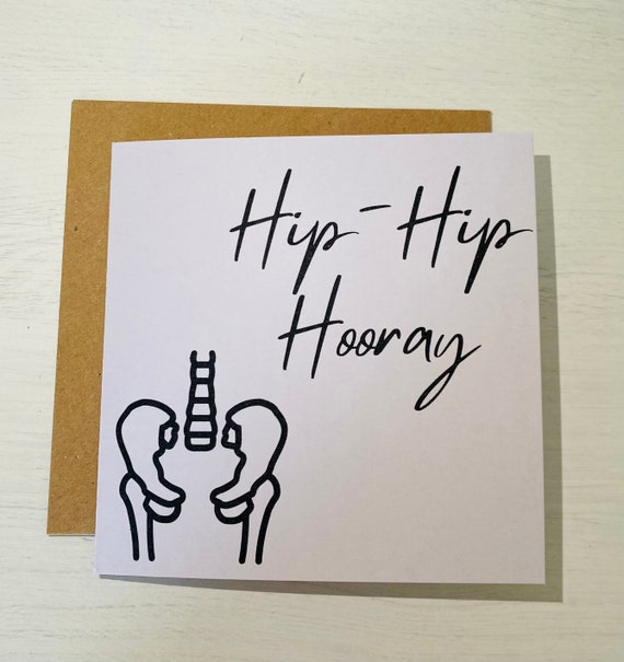 Funny New Hip Card Funny Hip Card Hip Hip Hooray Card - Etsy UK