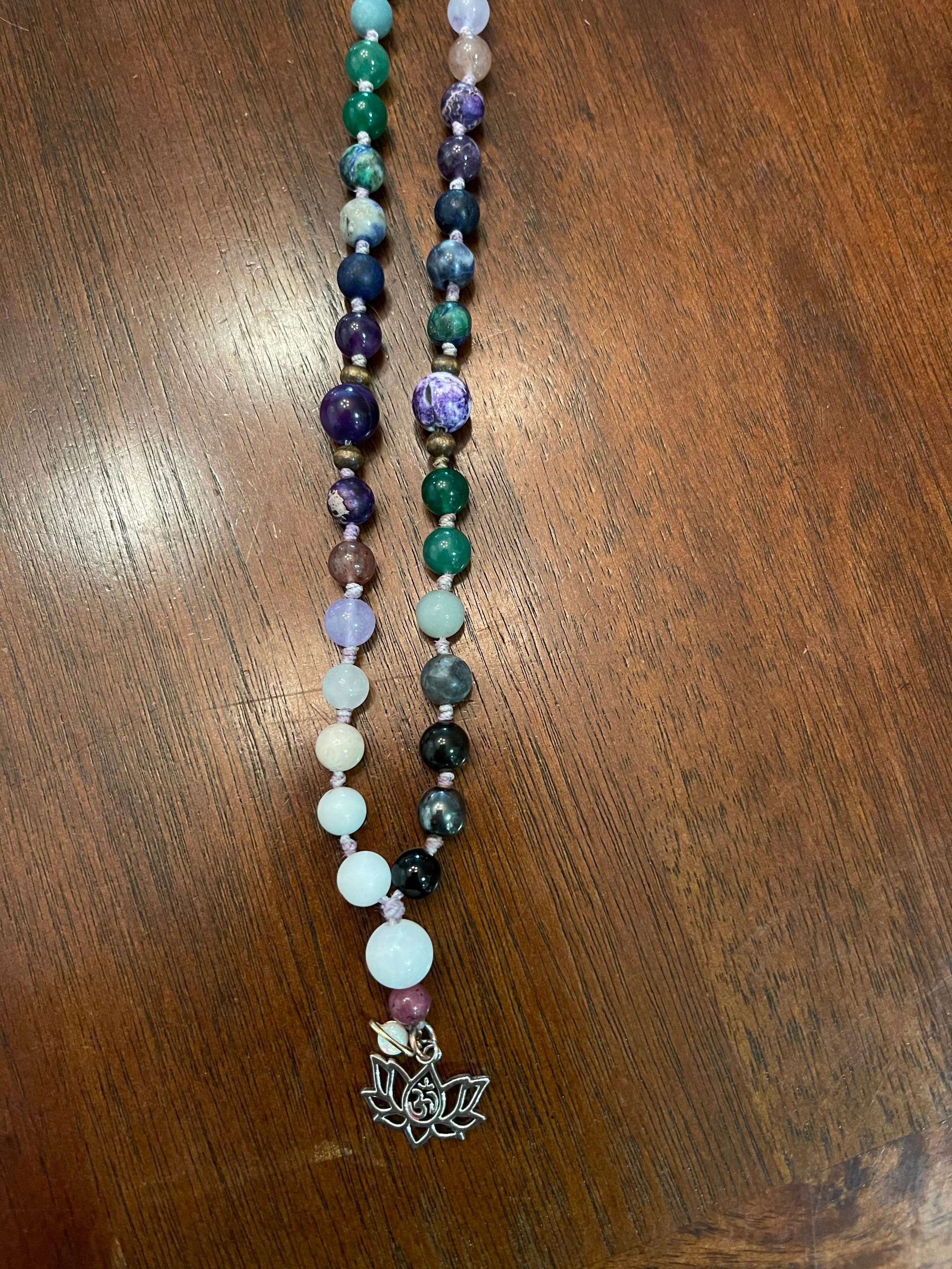 Thich Nhat Hanh Zen Mala Hand Made Crystal Gem Japa Mala Prayer Bead ...