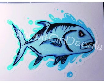 Ulua Fish Sticker - Etsy