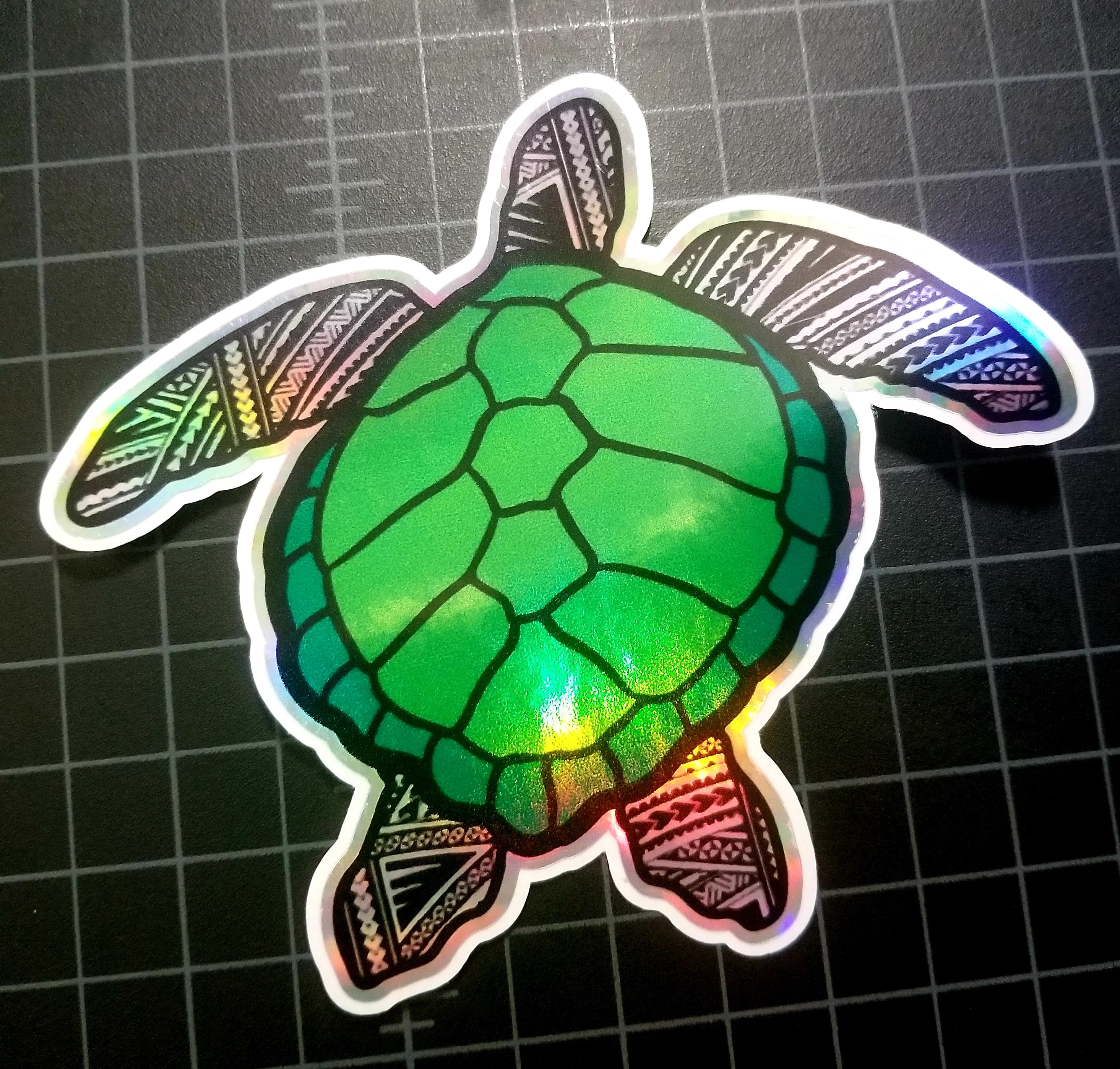 3 Pack Hawaiian Sea Turtles, Turtle Stickers, Turtle Decal, Holographic ...