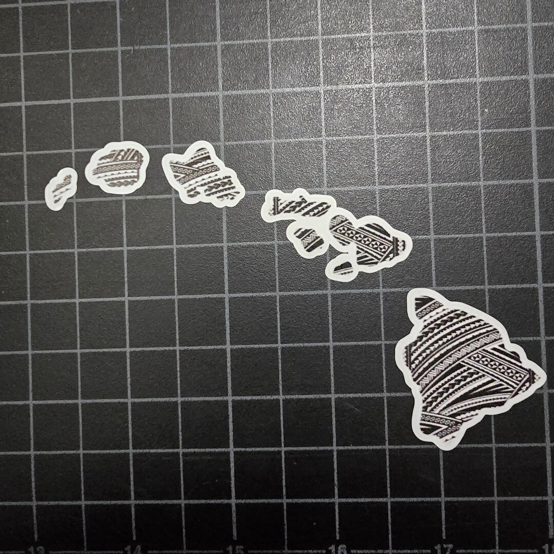 Hawaiian Island Chain Vinyl Sticker/decal. Hawaii, Hawaiian Islands ...