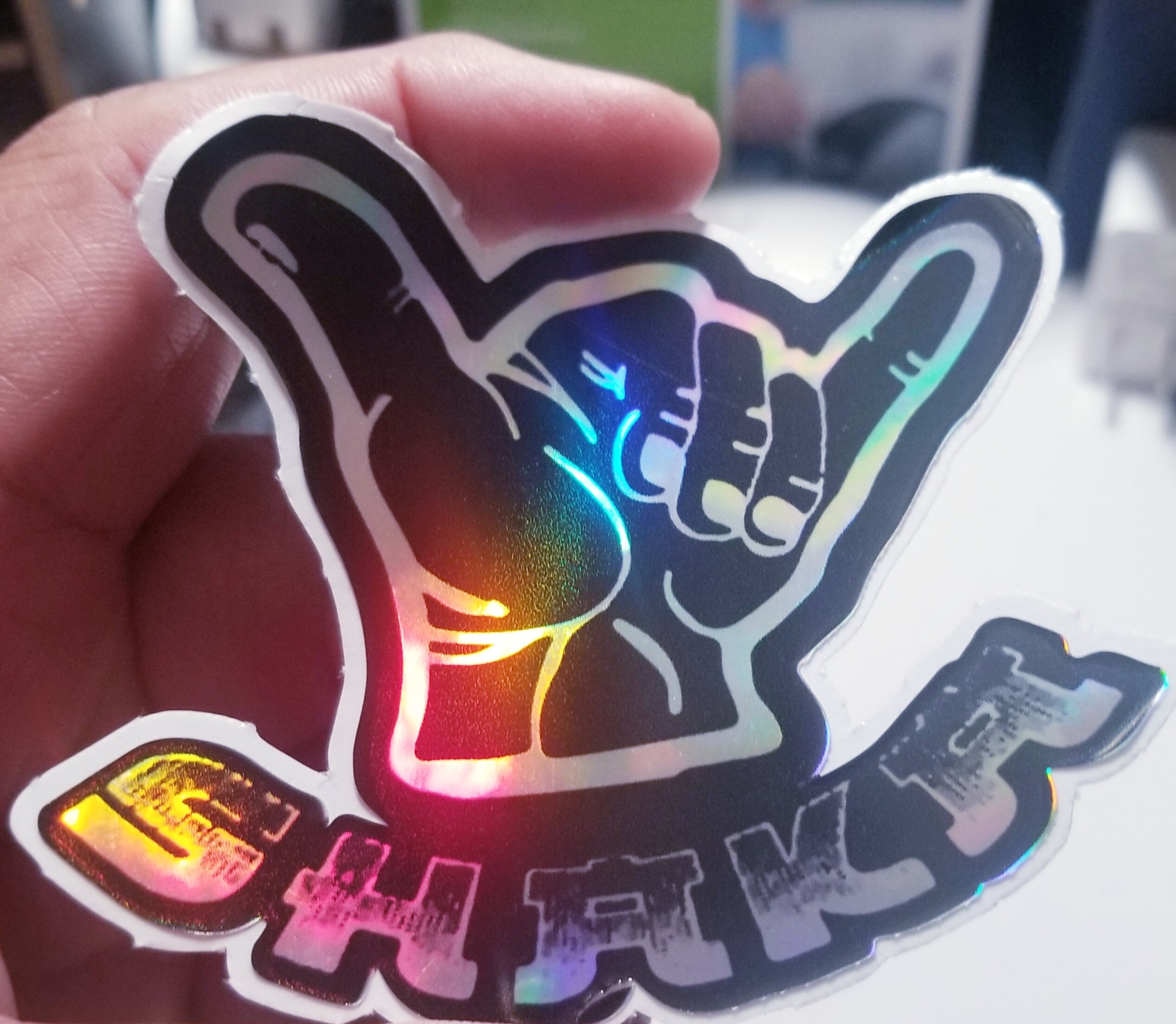 3 Pack Hawaii Shaka Sign Sticker Decal | Holographic Sticker, Decal ...