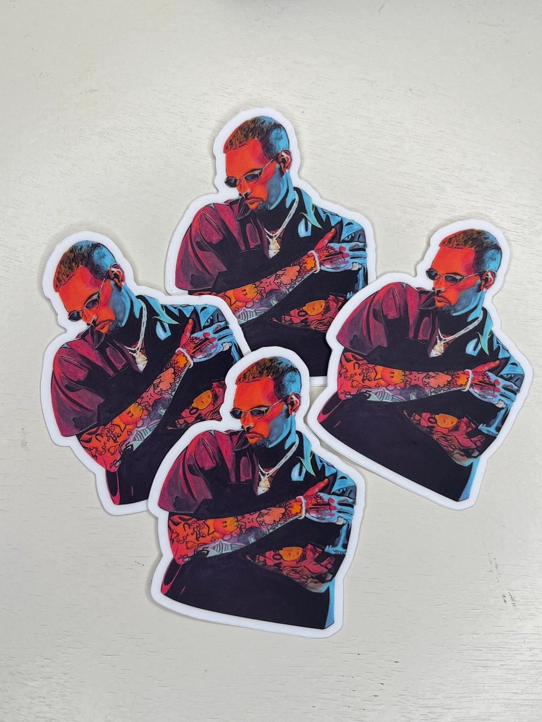 Chris Brown, Stickers, Laptop Stickers, Laptop, Vinyl Stickers, Die Cut ...