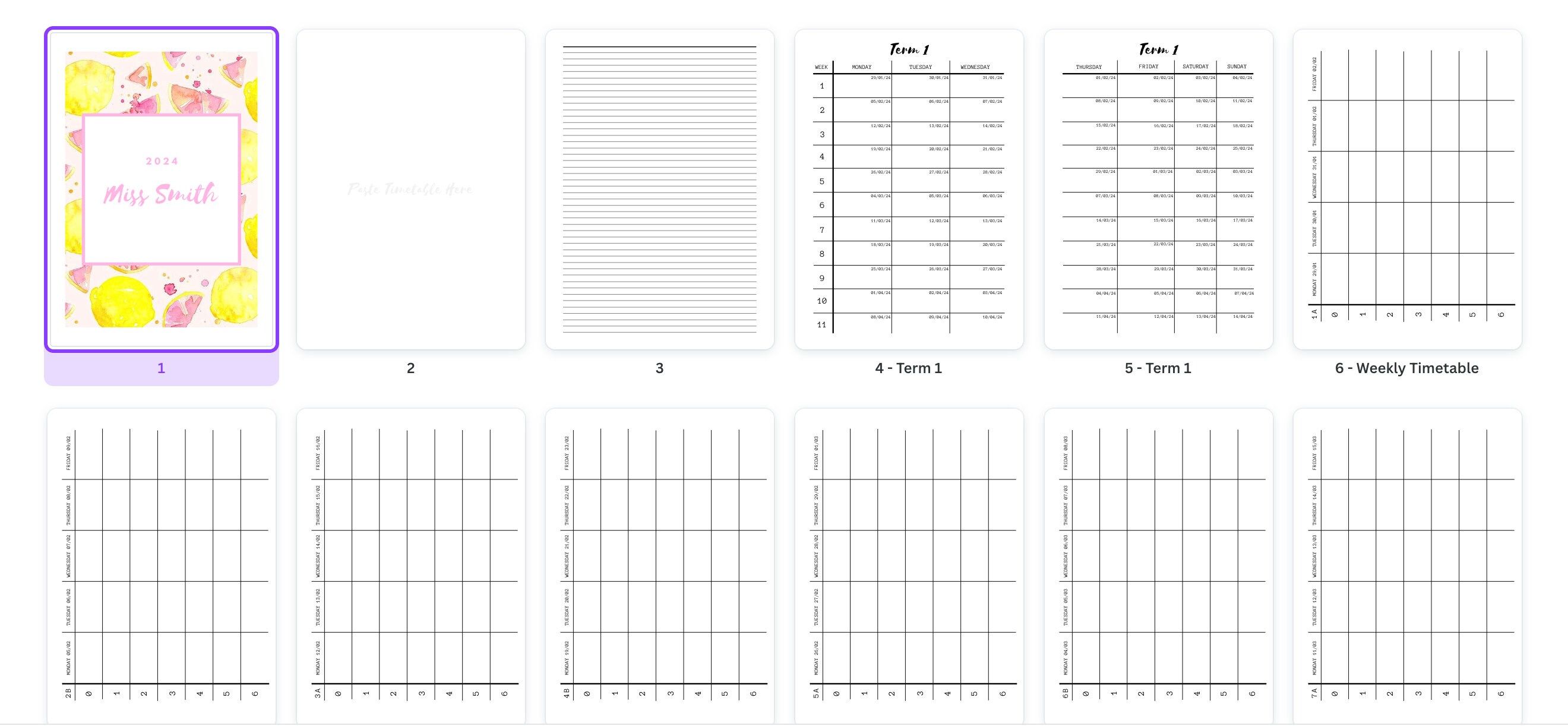 Teacher Planner Editable Template 2024 NSW High School Teacher Layout ...