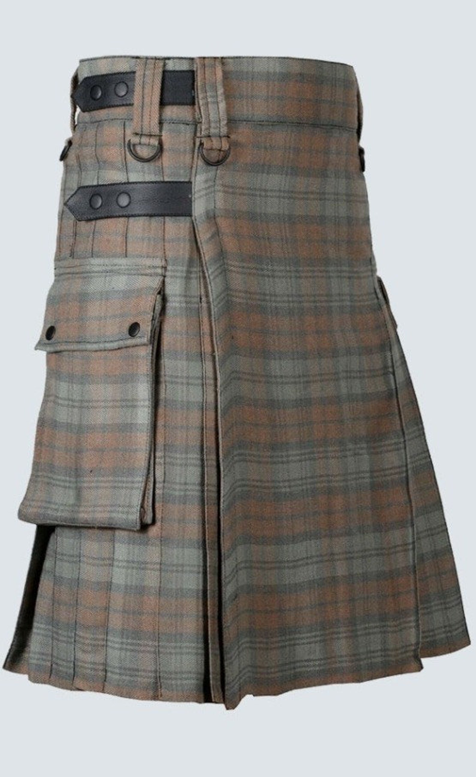 Handmade Scottish Mens Tartan Kilt Leather Strap Utility Kilt - Etsy UK