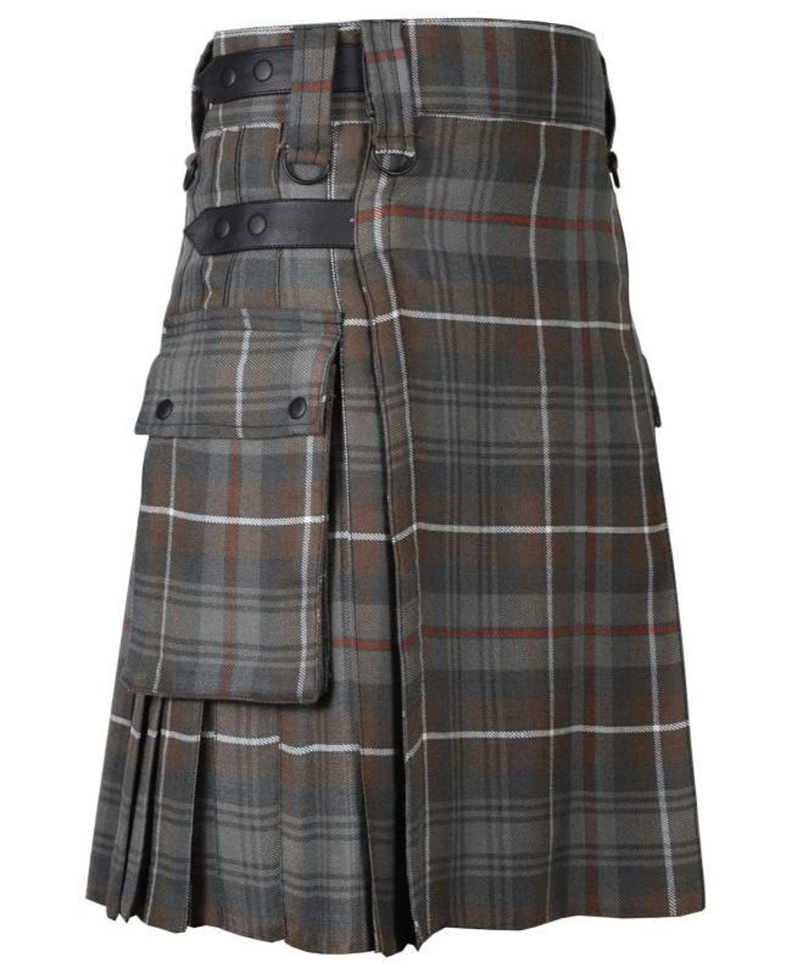 Handmade Scottish Mens Tartan Kilt Leather Strap Utility Kilt - Etsy UK