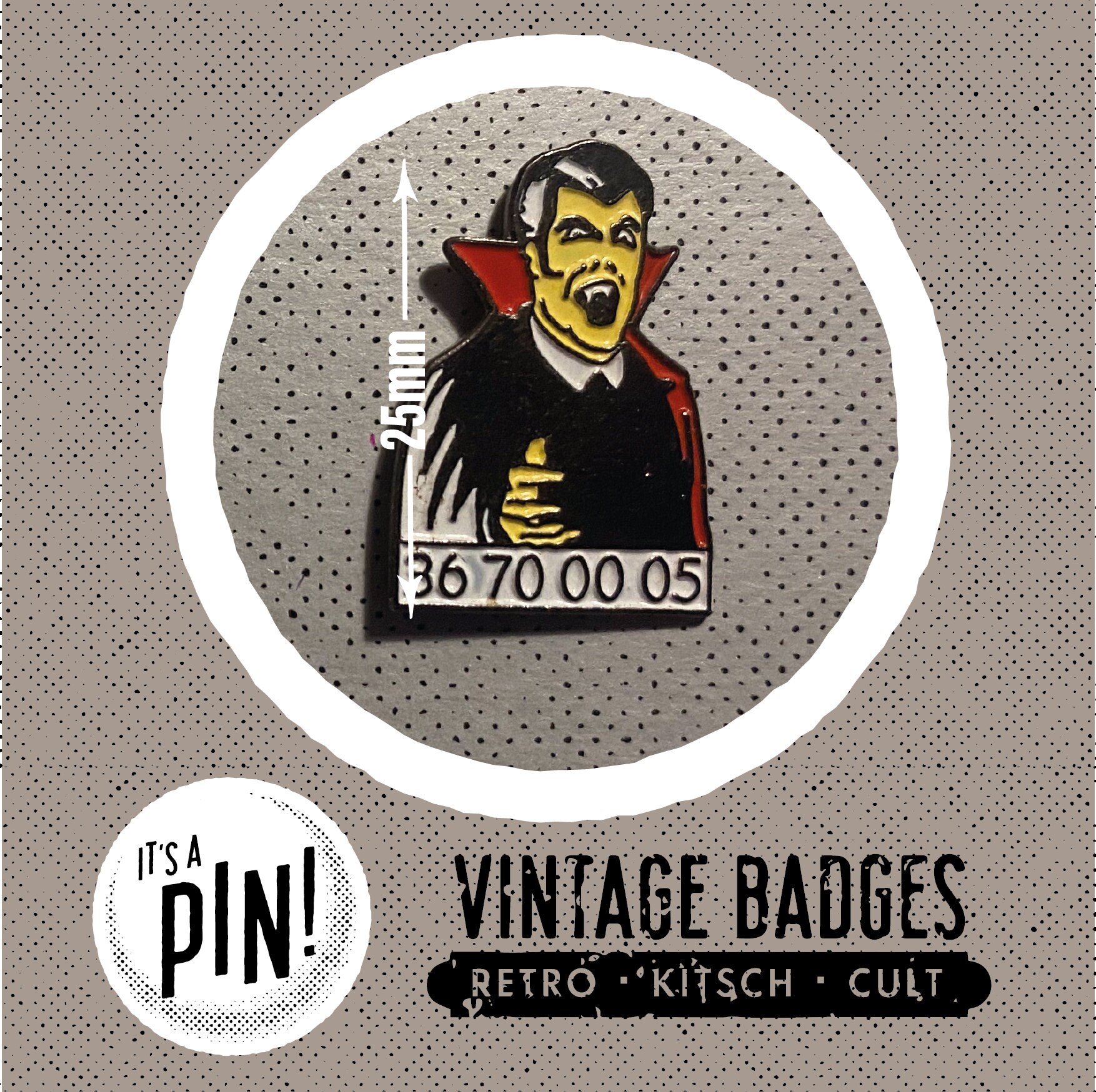 82. 25mm Vampire Enamel Pin - Etsy