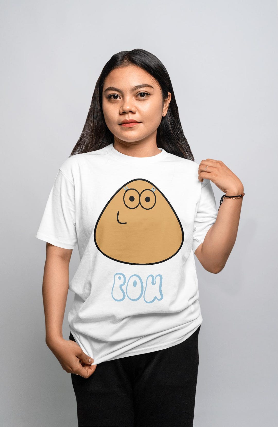 Pou - Pou Girl Eyelashes SVG Cameo Cricut PNG T Shirt, Cake Topper - Etsy