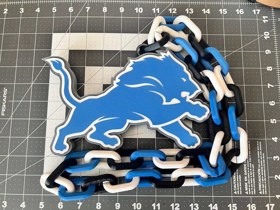 3D Printed Football Fan Chains, Detroit Lions - Etsy